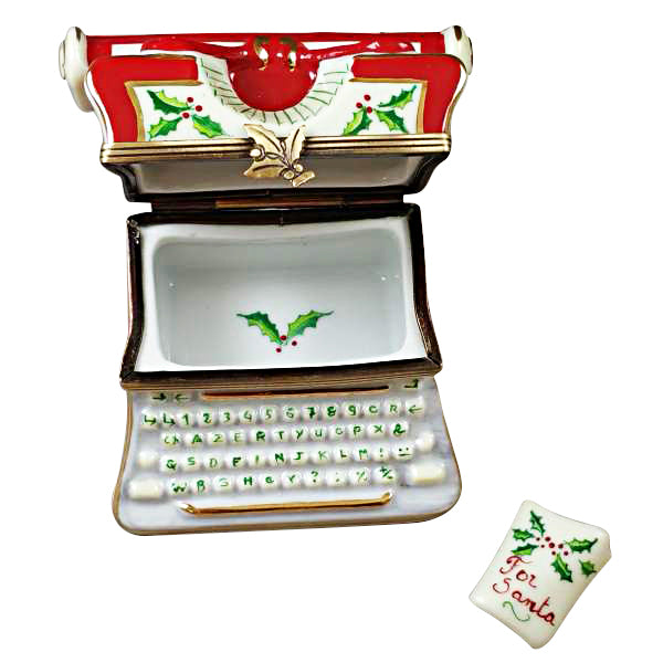 Rochard "Christmas Typewriter with Letter" Limoges Box – Lifelong ...